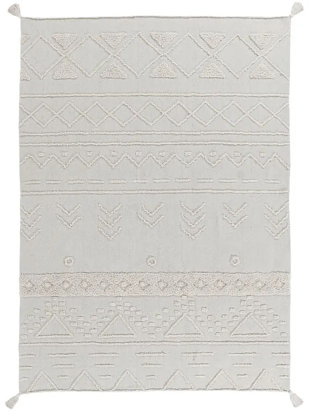 Bílý pratelný ručně tkaný bavlněný koberec 140x200 cm Tribu Natural – Lorena Canals