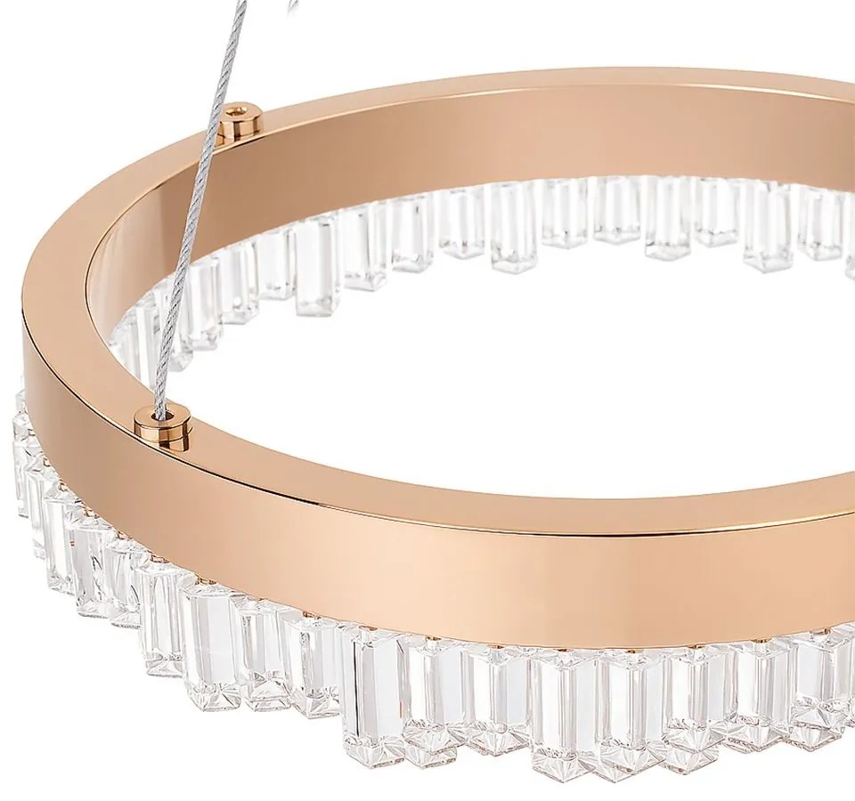 Toolight Toolight, závěsné LED svítidlo 20cm, 12W, 3000K, LHJ097-CP, růžové zlato, OSW-60042