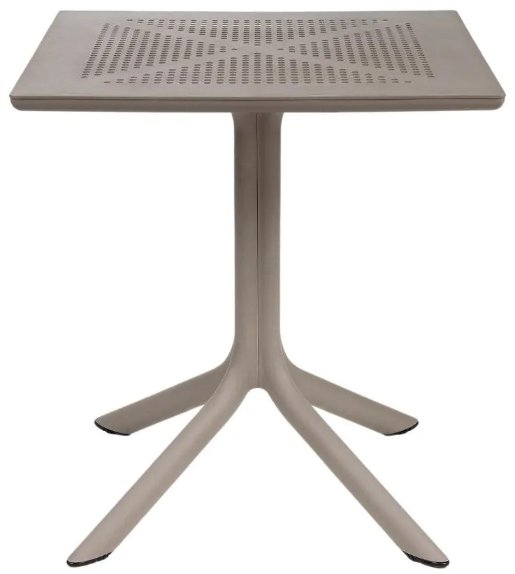 OnaDnes -20% Nardi Šedo hnědý plastový zahradní stůl Clipx 70 x 70 cm