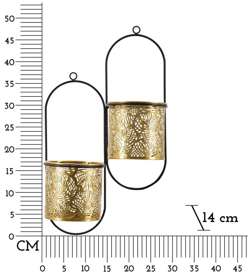 Kovový držák na květináč ø 14 cm (výška 48 cm) Double Hong – Mauro Ferretti