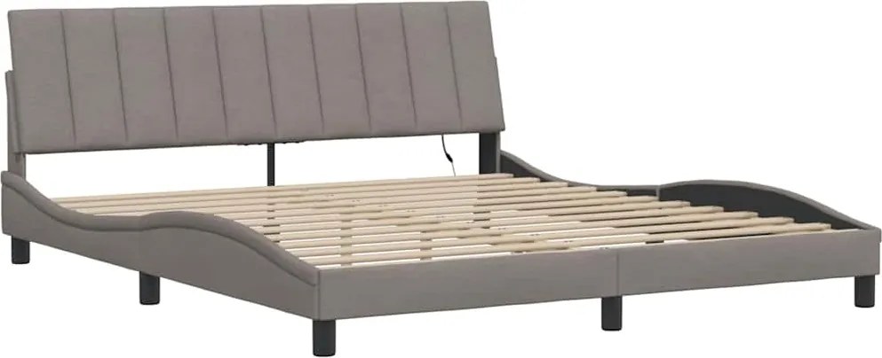 Rám postele bez matrace Hanko taupe 180 x 200 cm textil 3310479