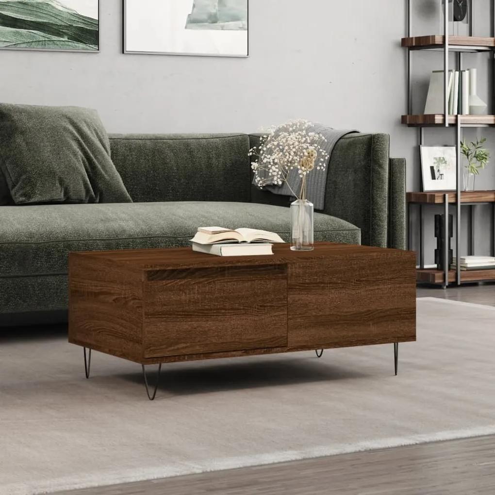 vidaXL Konferenční stolek 90 x 50 x 36,5 cm kompozitní dřevo [830809] Barva: šedá sonoma