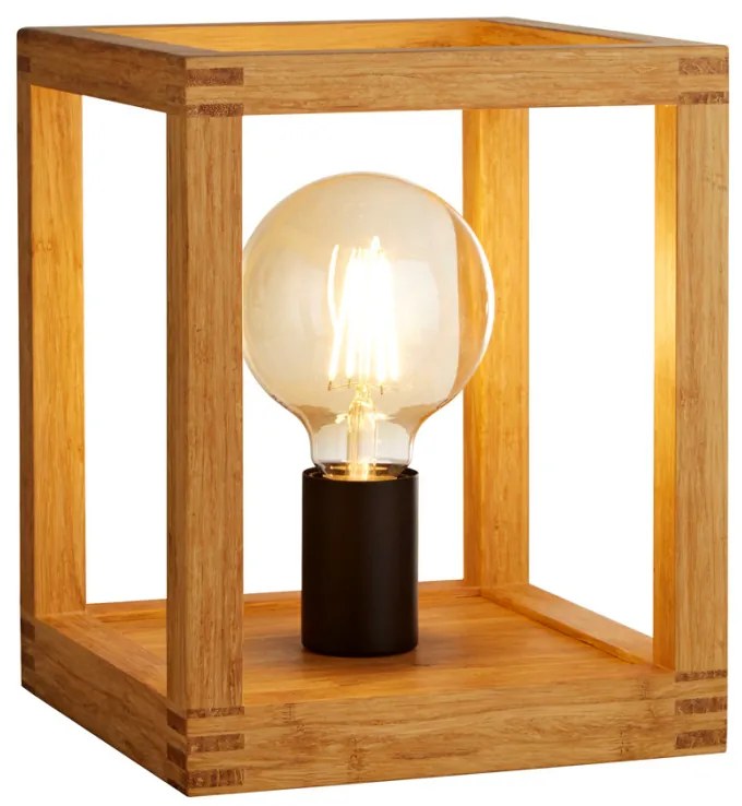 SEARCHLIGHT Stolní lampa ze dřeva SQUARE EU54742-1NA