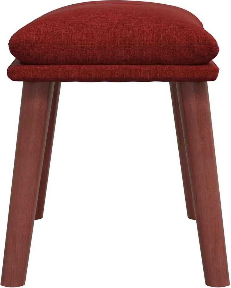 Podnožka vínová 45 x 29,5 x 35 cm textil 341465