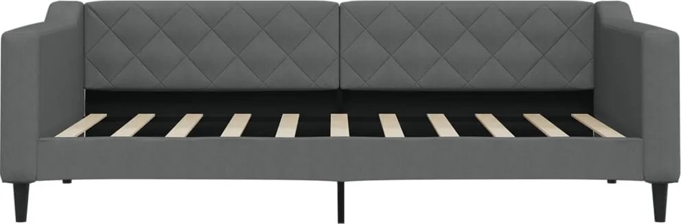 Válenda s matrací tmavě šedá 90 x 190 cm textil 3197419