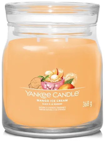 Yankee Candle vonná svíčka Signature ve skle střední Mango Ice Cream 368g