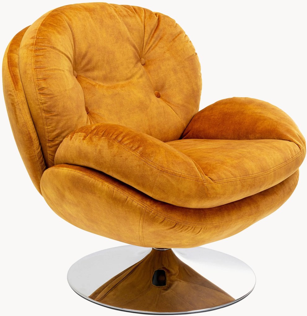 Sametové otočné křeslo Cosy