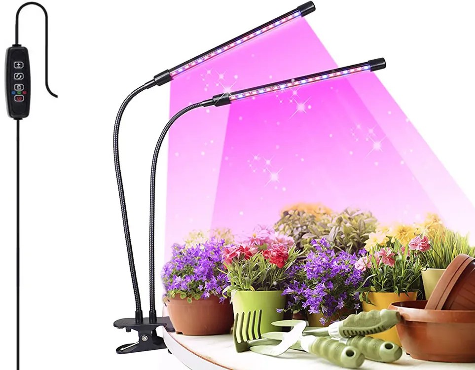 Verk 12279 LED Lampička pro pěstování rostlin 20 LED 2 panely 20 W