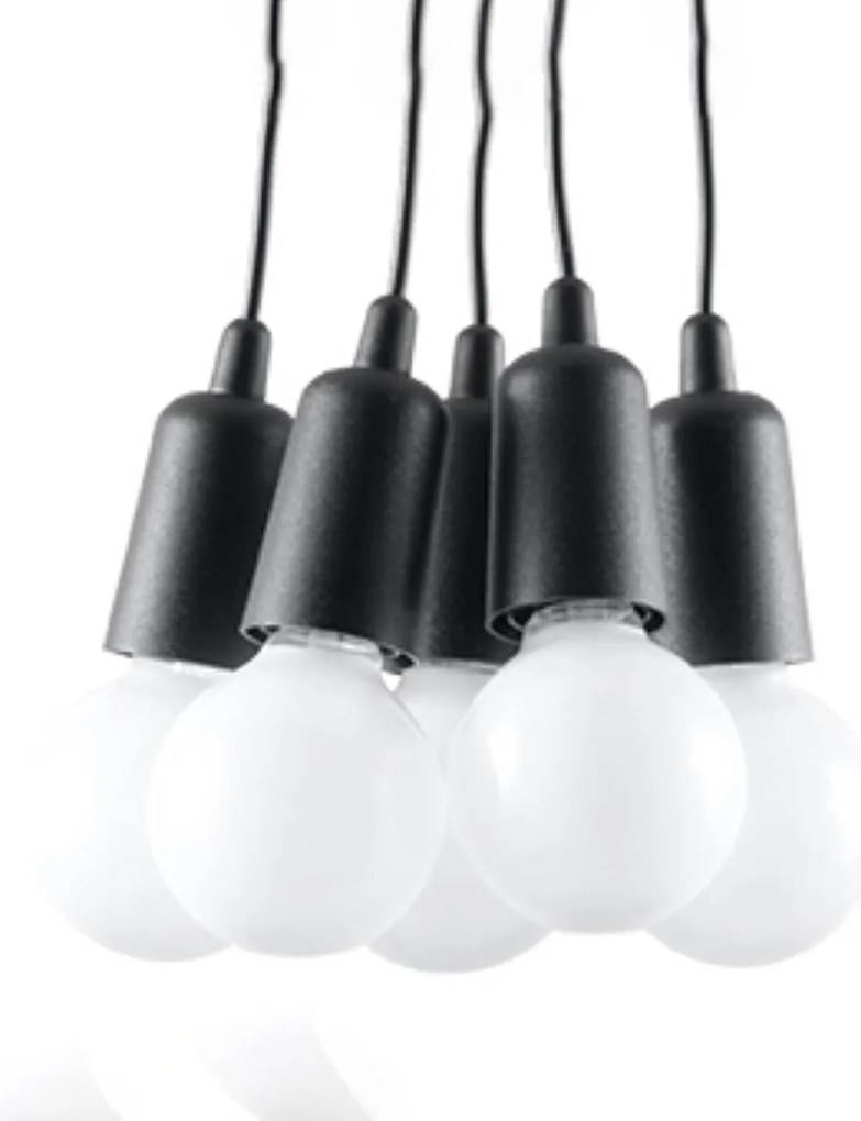 Sollux Lighting Závěsné svítidlo DIEGO 5 černé