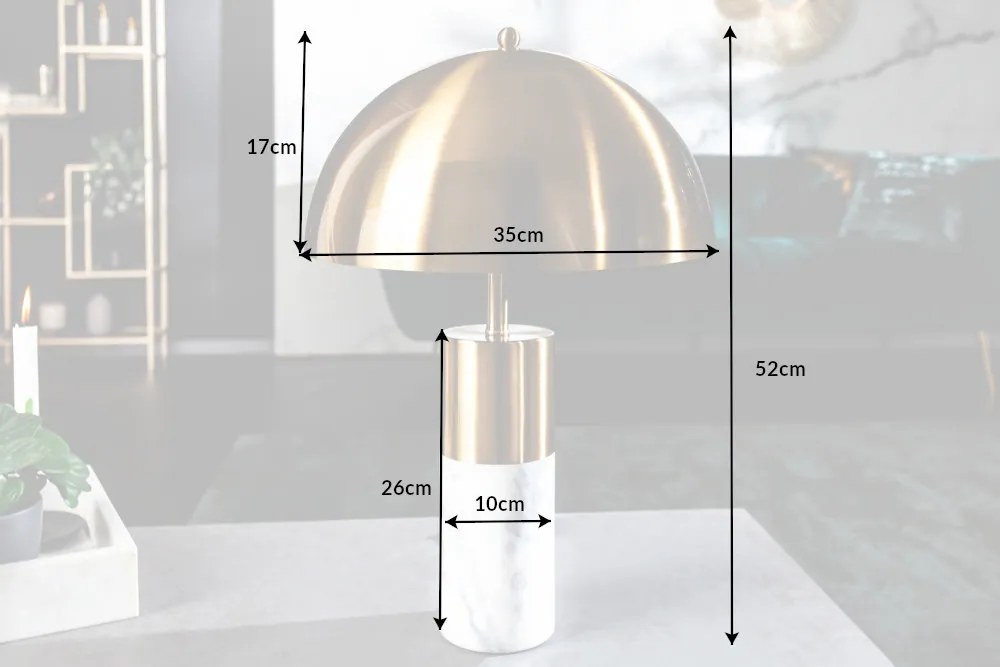 Designová stolní lampa Aamira 52 cm zlatá