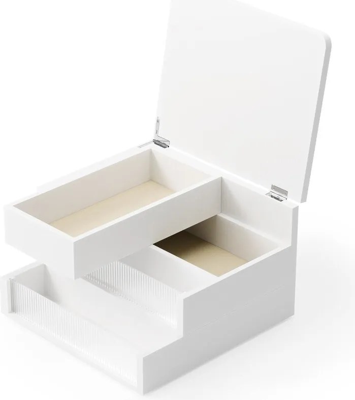 Matně bílý dřevěný koupelnový organizér Malibu – Umbra