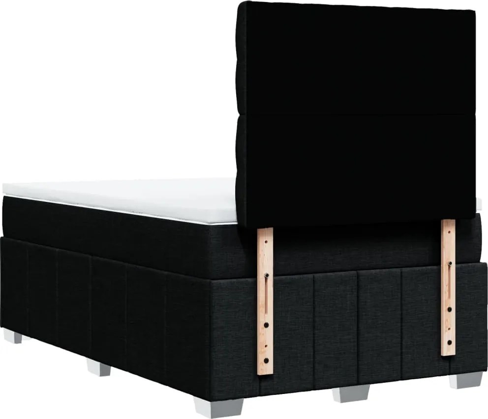 Box spring postel s matrací černá 120x190 cm textil 3291616
