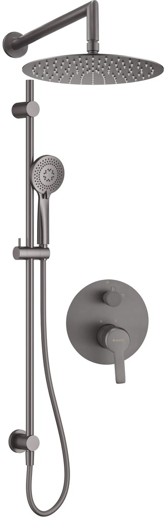 Deante Concealed shower set, with sliding bar - with shower head