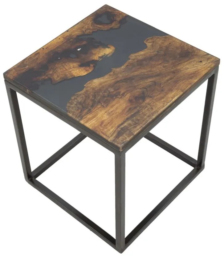 Čtvercový konferenční stolek Mauro Ferretti Taran z akáciového dřeva, 40x40x45 cm