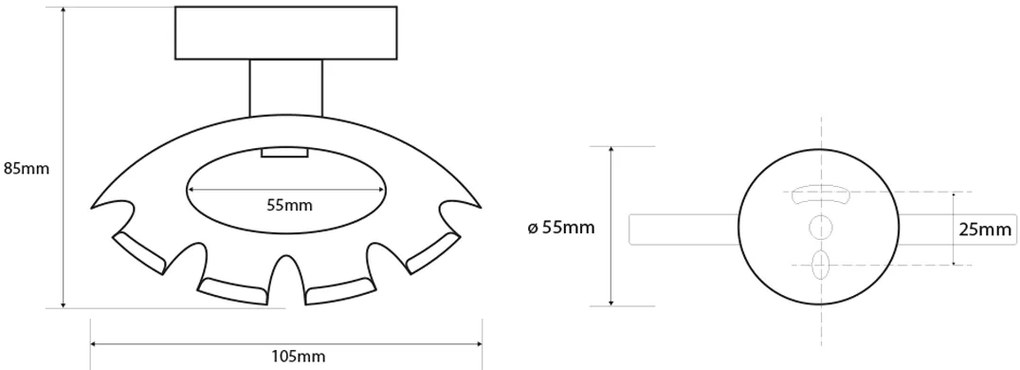 Sapho, X-ROUND držák kartáčků, chrom, XR901