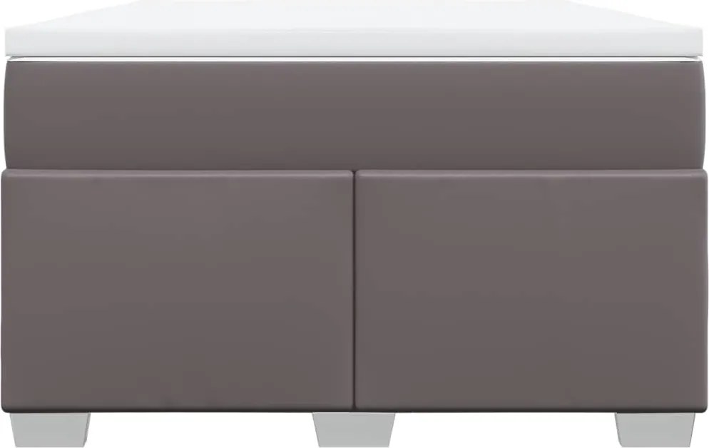 Box spring postel s matrací šedá 120x190 cm umělá kůže 3285203