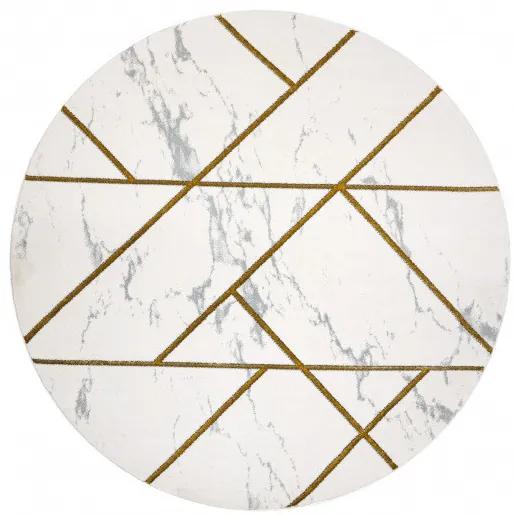 Hans Home | Kusový koberec Emerald geometric 1012 cream and gold kruh - 120x120 (průměr) kruh