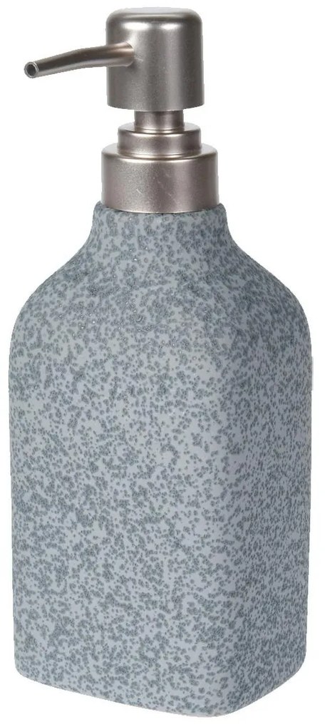 Dávkovač mýdla Stone, šedá/s prvky v barvě nerez, 260 ml