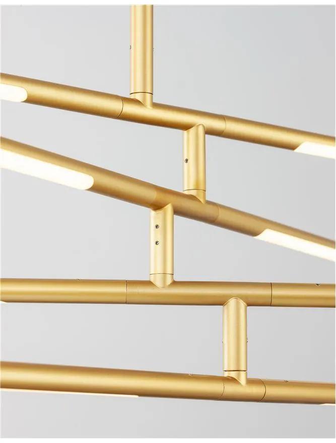 Nova Luce Závěsné LED svítidlo RACCIO, 40W 3000K stmívatelné Barva: Zlatá