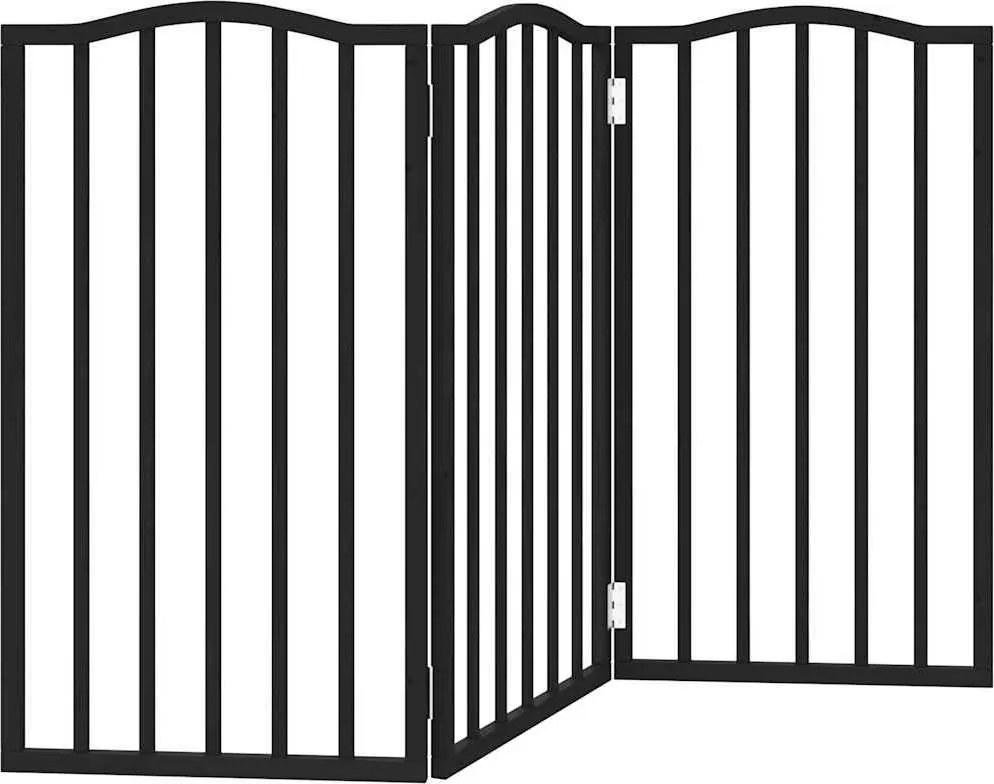 vidaXL Zábrana pro psy skládací 3 panely 150 cm topolové dřevo [352230] Barva: hnědý dub