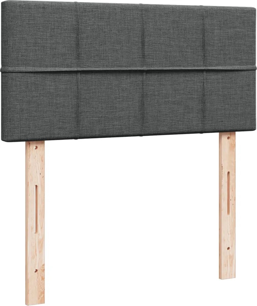 Box spring postel s matrací tmavě šedá Single textil 3286858