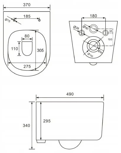 Mexen Carmen Rimless, závěsná WC mísa se sedátkem + bidet, bílá, 30880400+35884900