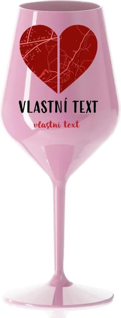 Personalizovaná nerozbitná sklenice - Dvě místa, jedno srdce