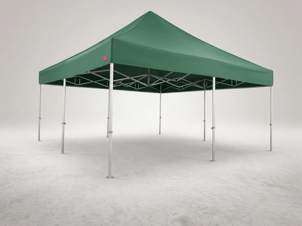 Rozkládací stan 5×5 m – hliníkový hexagon profi, Zelená