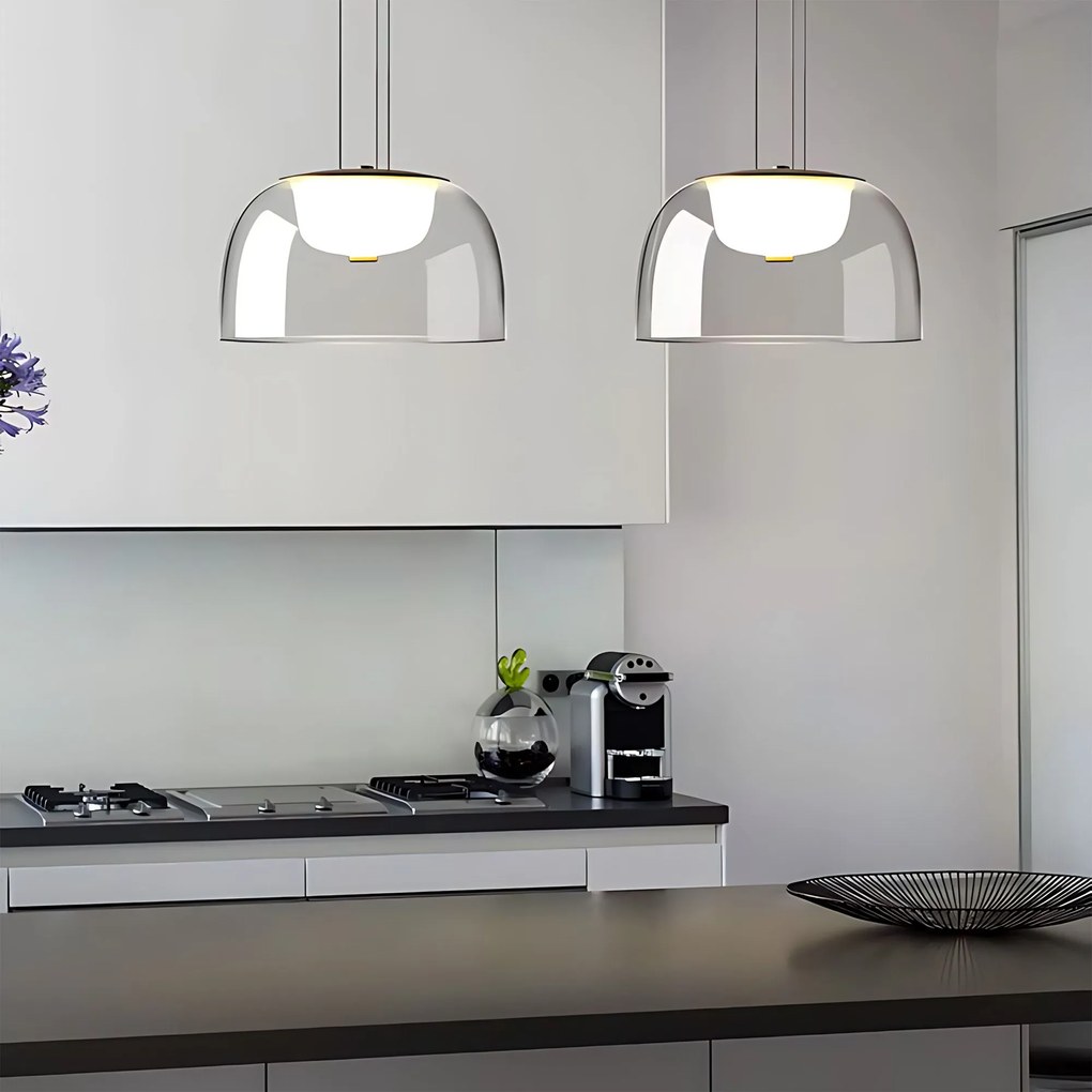 Toolight Toolight, LED závěsné svítidlo 12W, 4000K, 1000lm, APP1690-1PC B, zlatá, OSW-04370