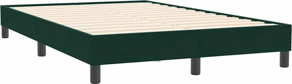 Postel Box Spring bez matrace tmavě zelená 120x210 cm samet 3315822
