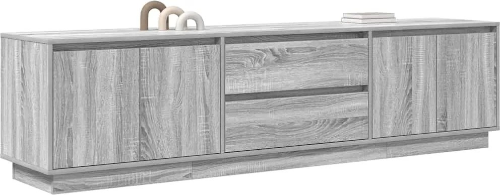 TV skříňka s LED světly šedá Sonoma 193,5x41x50 cm 3328440