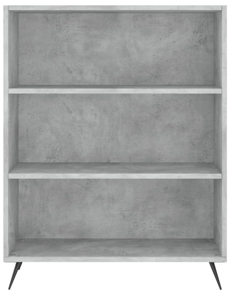 Petromila Knihovna betonově šedá 69,5 x 32,5 x 90 cm kompozitní dřevo