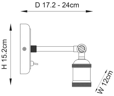 Endon 97245 - Nástěnné bodové svítidlo HAL 1xE27/10W/230V mosaz