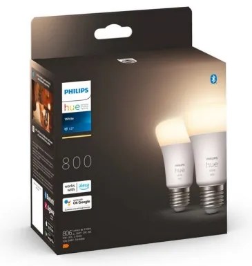 LED žárovka E27 Philips Hue 2ks 9W (60W) teplá bílá (2700K) stmívatelná