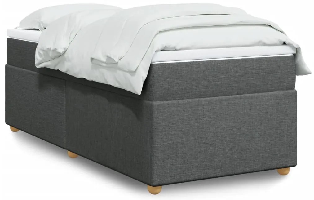 Box spring postel s matrací tmavě šedá 80 x 200 cm textil 3285332