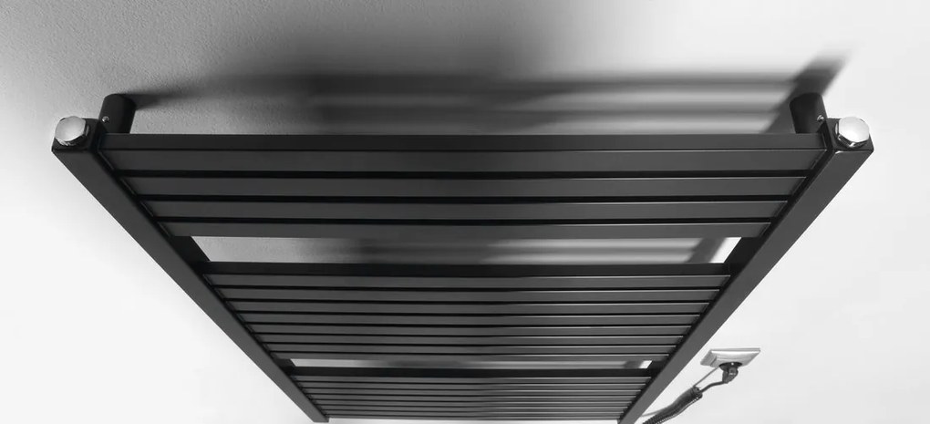 Sapho, TONDI-E elektrické topné těleso, rovné, 600x970 mm, 400W, černá matná