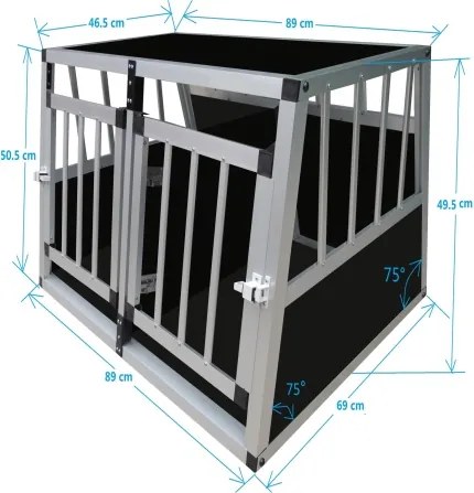 CADOCA cestovní box, přepravka pro psa XL 89x70x51cm přepážka