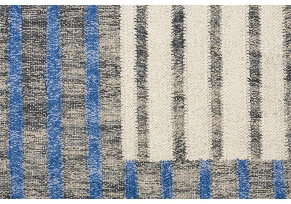 Modrý/hnědý bavlněný koberec 160x230 cm Hampton – Dutchbone
