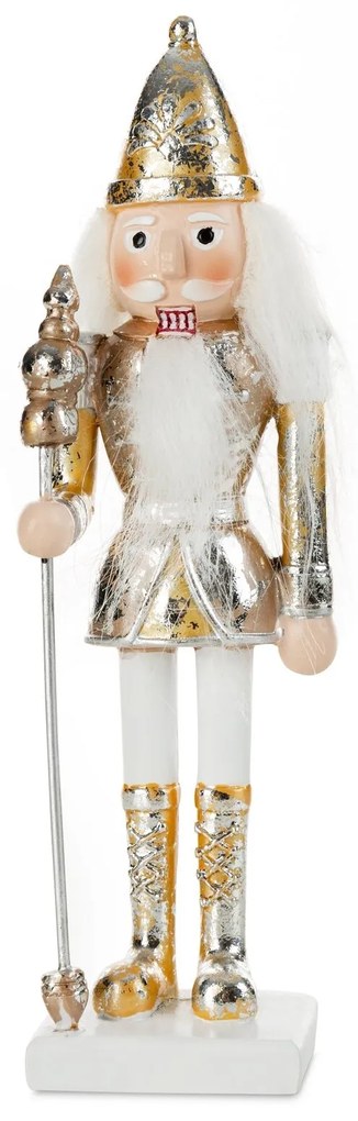 VÁNOČNÍ DEKORAČNÍ FIGURKA NUTCRACKER 20 CM ZLATÁ