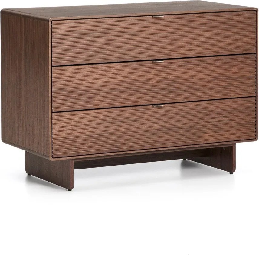 Komoda v dekoru ořechu v tmavě přírodní barvě 101x75x50 cm Norlen – Kave Home