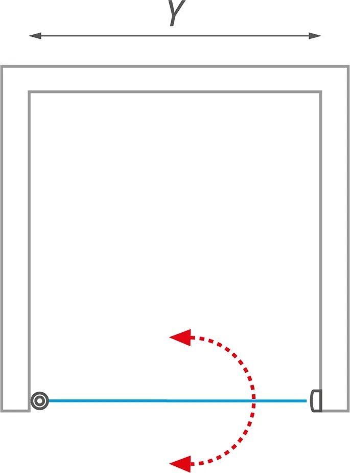 Roth Jednokřídlé sprchové dveře LYE2 se setem profilů LZ pro instalaci do niky - bez vaničky Varianta: šířka: 80 cm, orientace: Uni - (LYE2/800_LZ), Barva profilů a typ výplně: profily: brillant, výplň: transparent