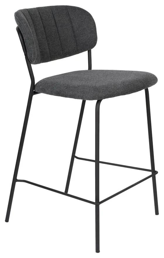 Tmavě šedé barové židle v sadě 2 ks 89 cm Jolien – White Label