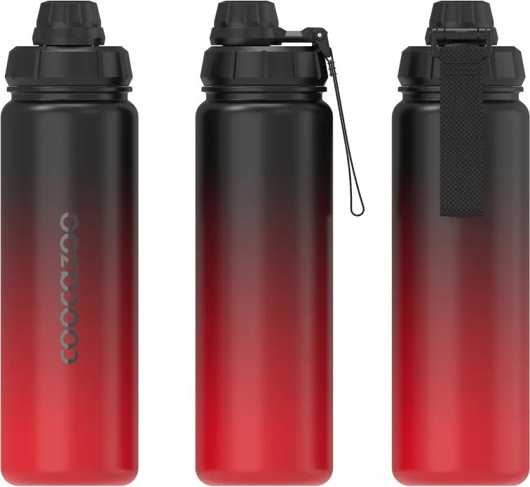 Láhev na pití z nerezové oceli coocazoo 0,7 l, Gradient Red