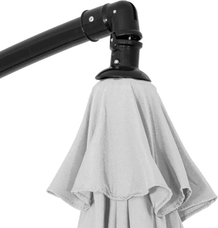 Zahradní slunečník 290 cm, světle šedý SPRINGOS CASABLANCA GU0042