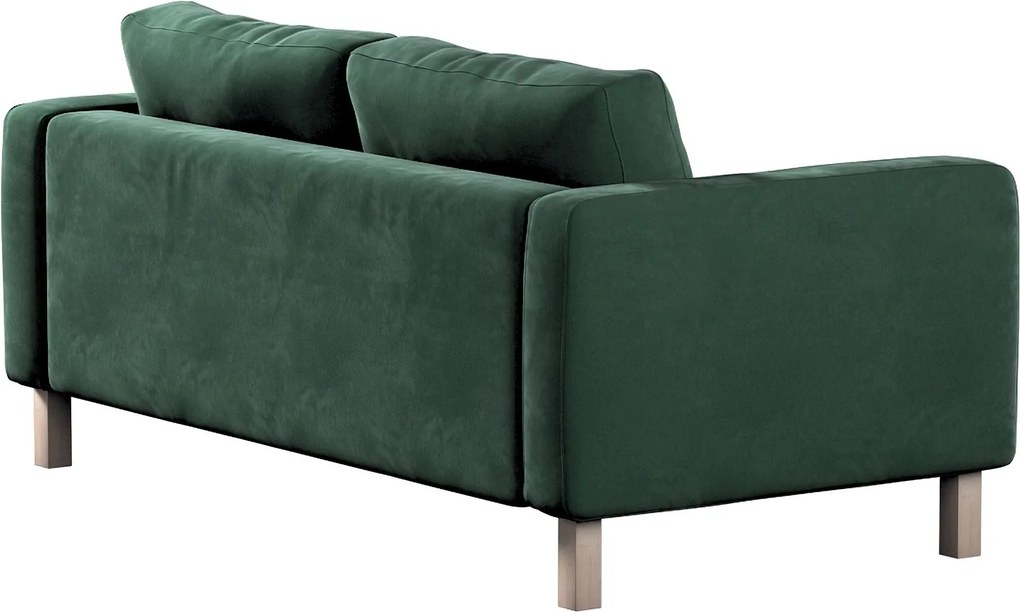 Potah na pohovku IKEA  Karlstad 2-místná, nerozkládací, krátký barva zelená látka lesklé, sametová