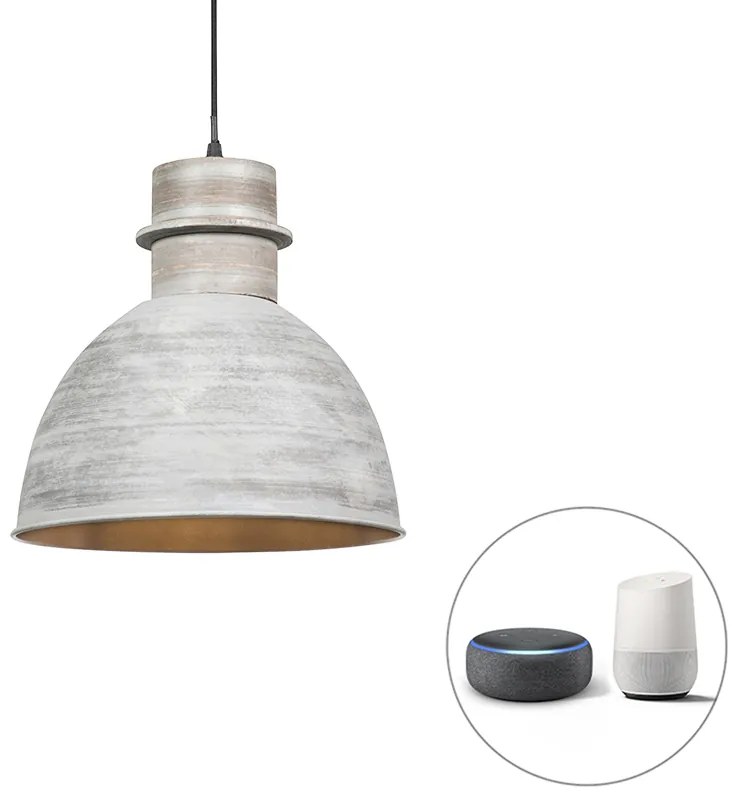 Inteligentní závěsná lampa šedá 30 cm včetně světelného zdroje WiFi A60 - Dory