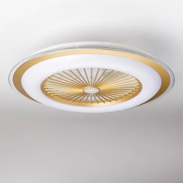 Brilagi - LED Stmívatelné svítidlo s ventilátorem RONDA LED/48W/230V zlatá + DO