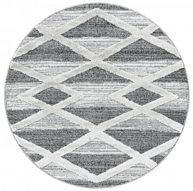 Ayyildiz Kusový koberec PISA 4709, kulatý, Šedá Rozměr koberce: 120 cm KRUH