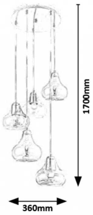 Rabalux 7978 lustr Jezabel 5x60W|E27