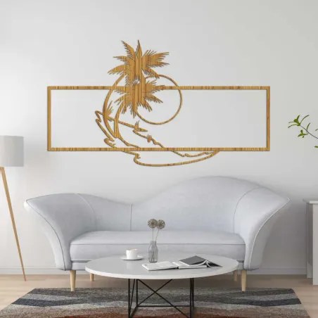 Designová dřevěná dekorace květinový ornament | SENTOP HDF0323